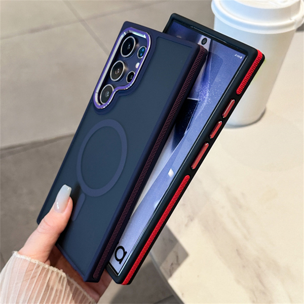 Luxury Matte Magnetic Wireless Charging Phone Case For Samsung – popcoom