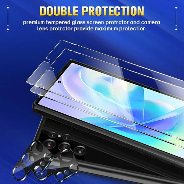 4 in 1 Tempered Glass Screen Protectors With Lens Protective Glass ...